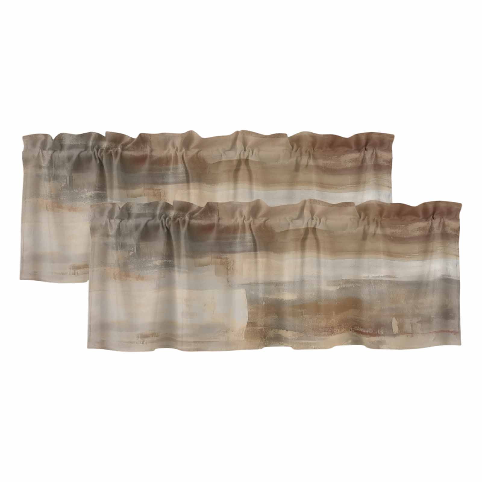 Brown Curtain Valances for Windows, Kitchen Valance Window Treatments ...
