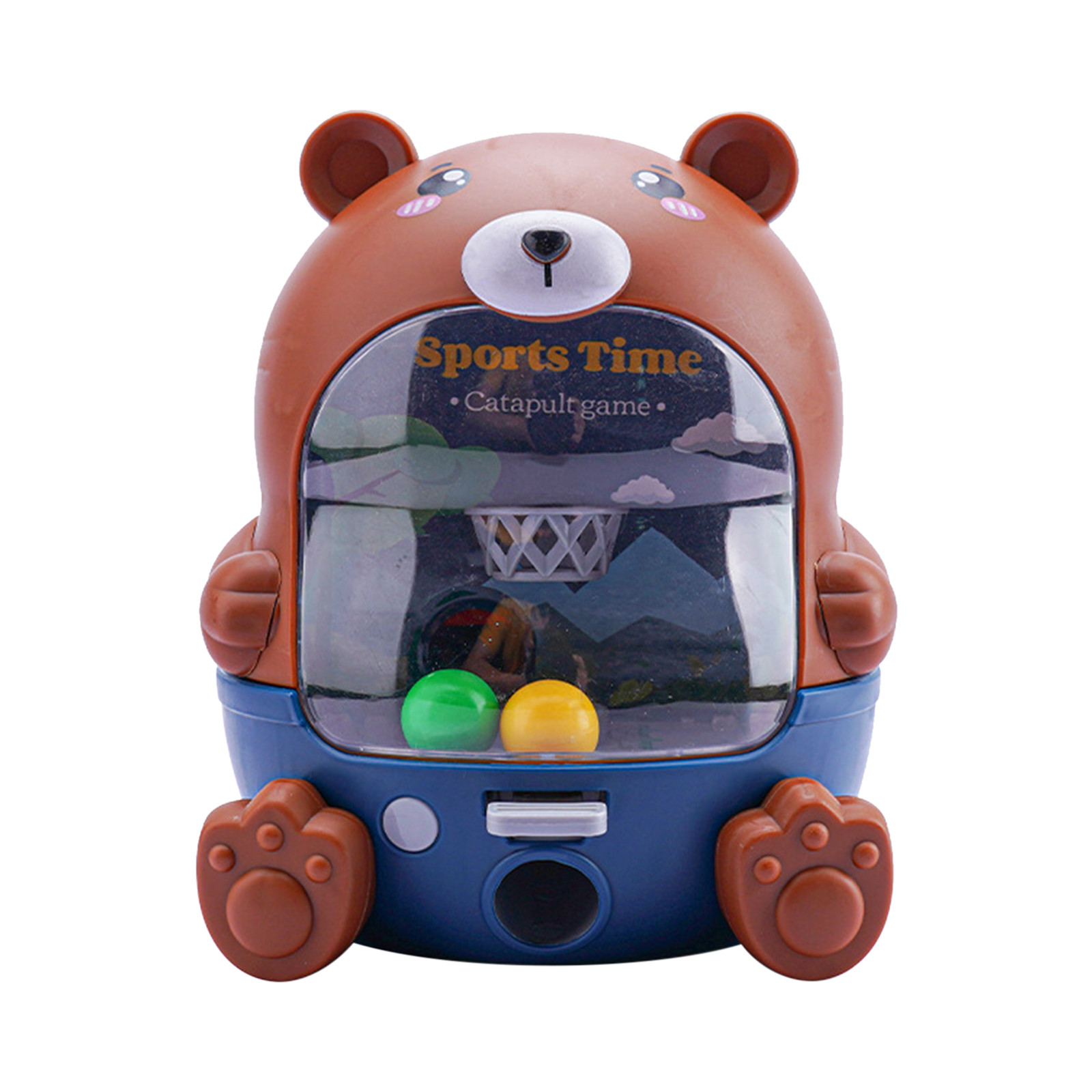 Brown Cute Bear Basketball Desktop Sports Game For Kids Puzzle Decompression Toy Hand Eye ...