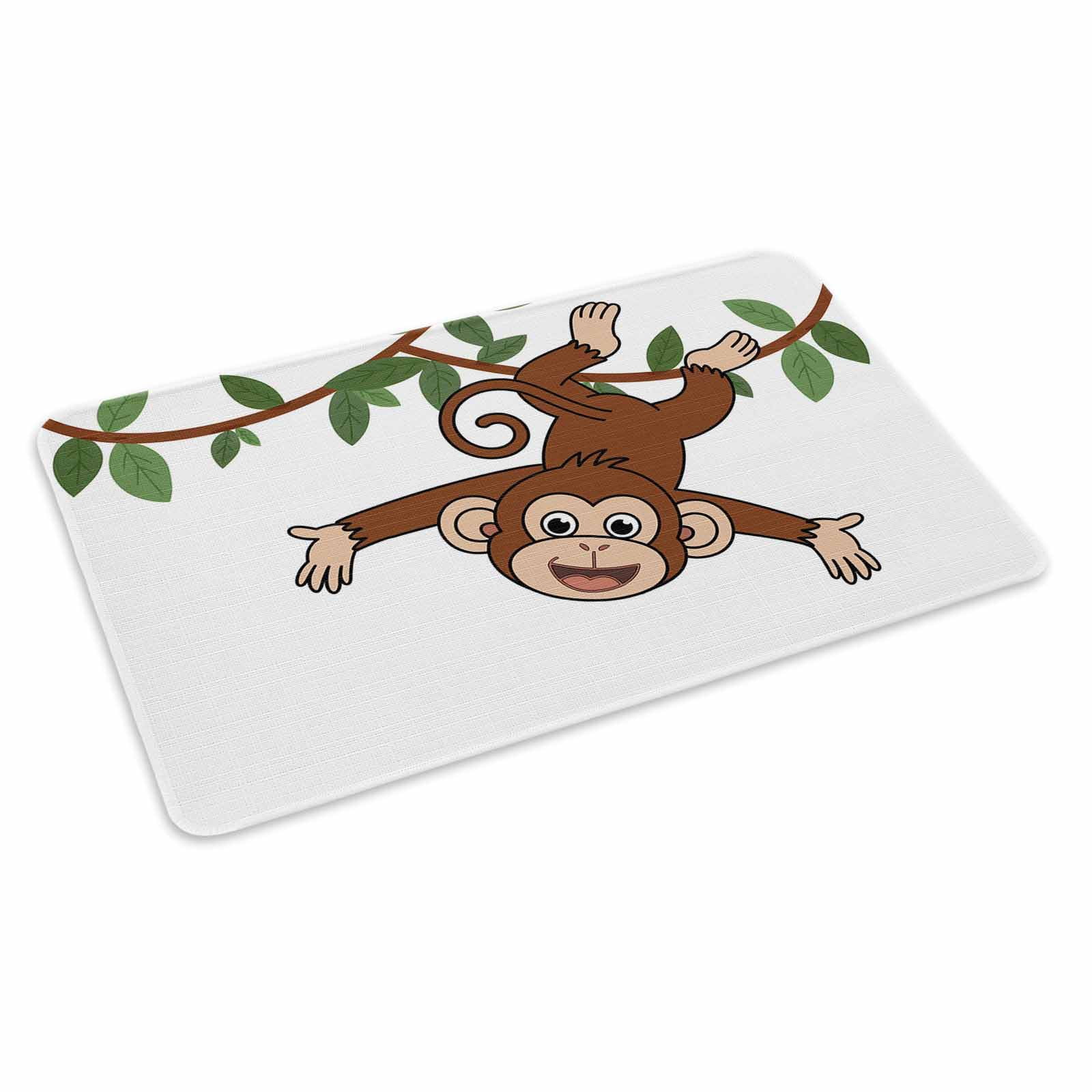Brown Cute Monkey Doormat Outdoor Entrance 24