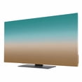 Brown Cyan TV Dust Cover 24 Inch, Turquoise Gradient Computer Monitor ...