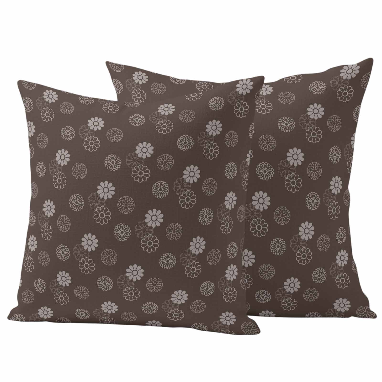 Brown Daisy Outdoor Waterproof Pillow Covers, Modern Farmhouse ...