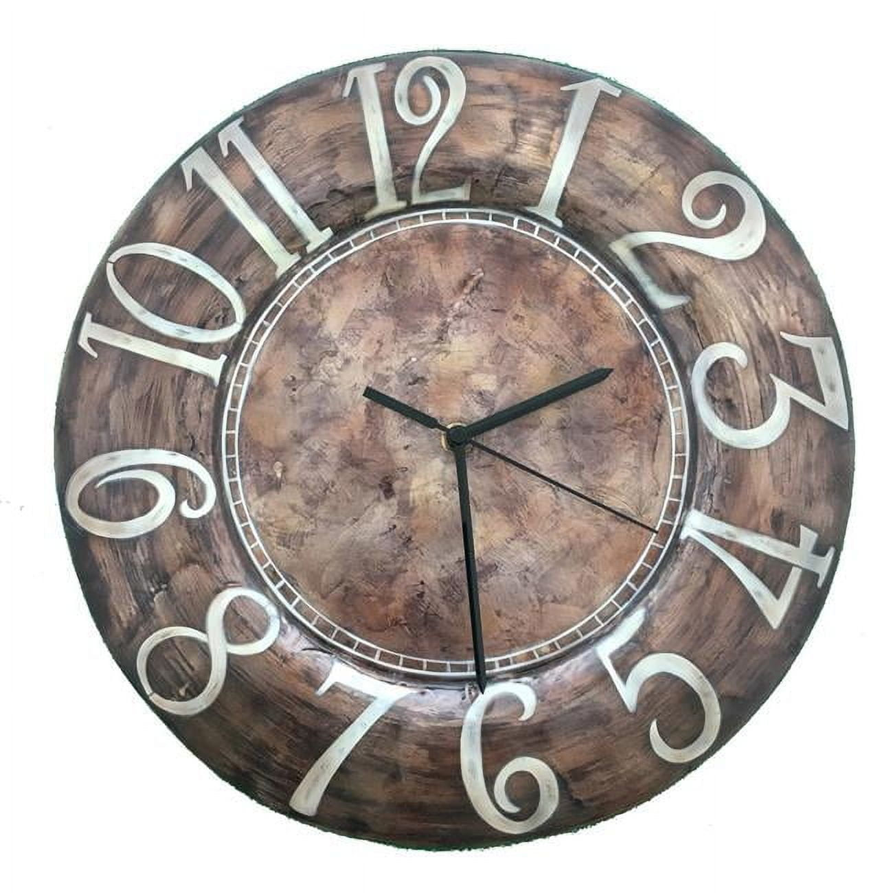 Brown Decor Wall Clock with White Letters - Walmart.com