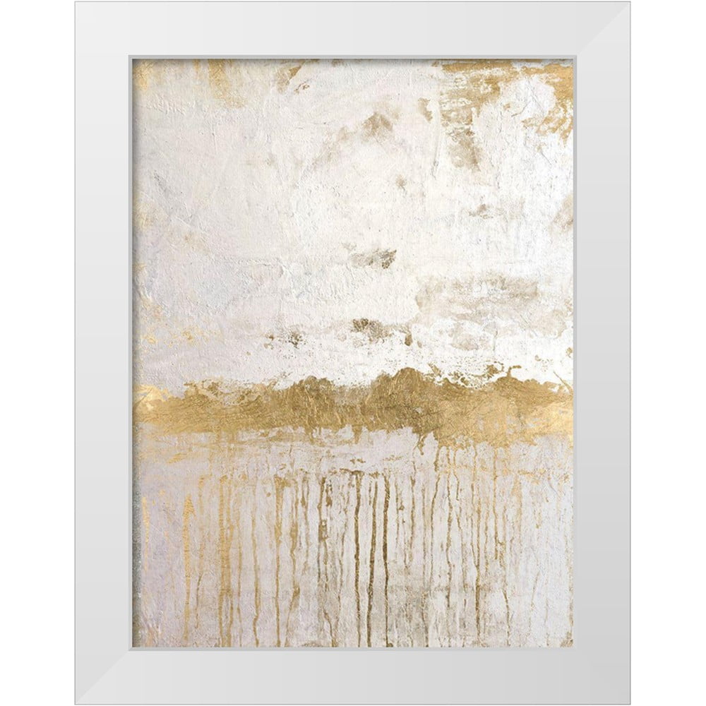 Brown, Denise 25x32 White Modern Wood Framed Museum Art Print Titled - Metallic Spill 2 ...