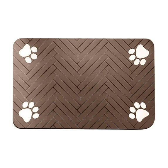 Brown Diatomite Mud Pet Feeding Mat Splash Proof Floor Mat Dirt ...