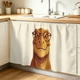 Brown Dinosaurs Cabinet Curtains for Shelves, Funny Animals Modern Art ...