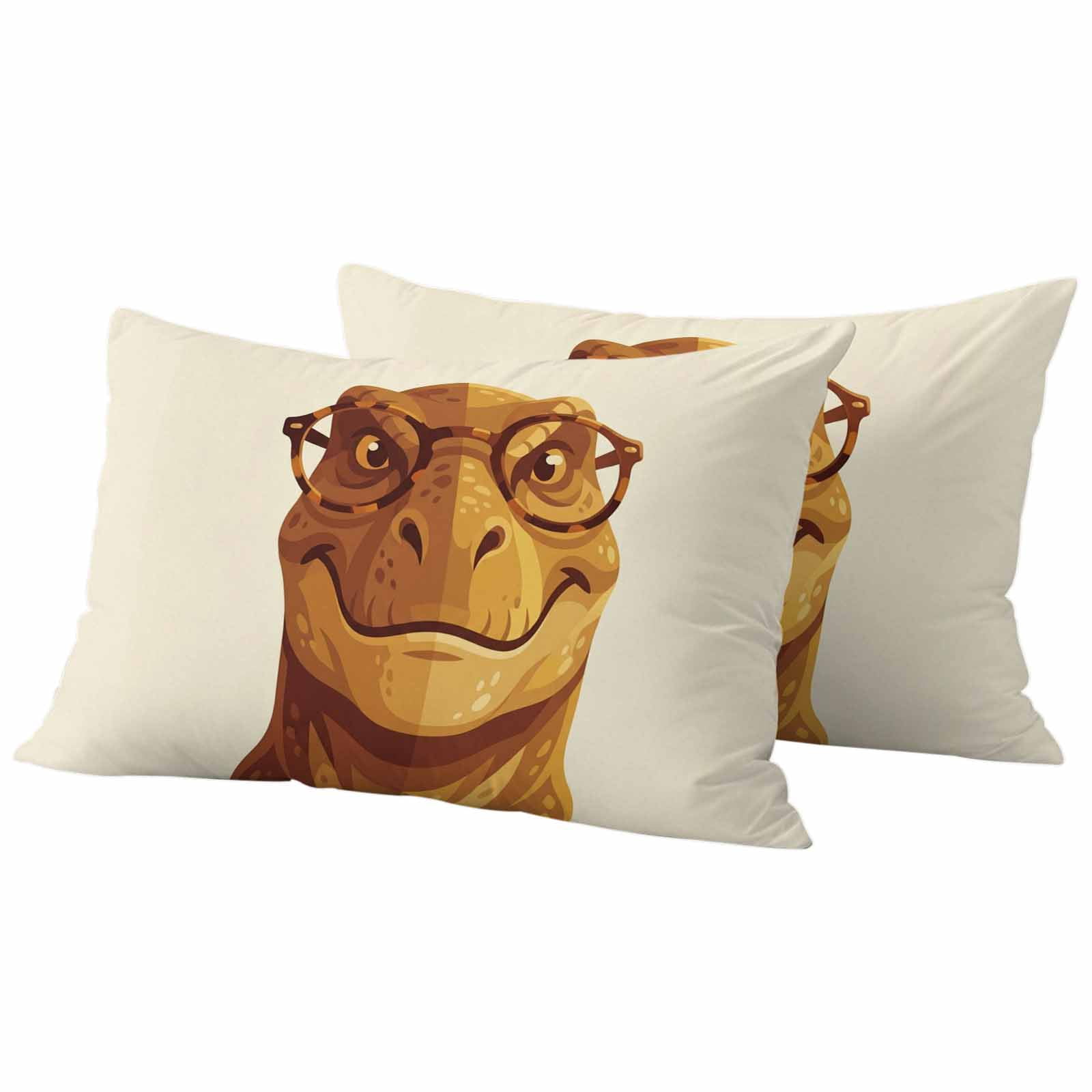 Brown Dinosaurs Outdoor Pillow Covers 20"x12" Set of 2, Waterproof ...