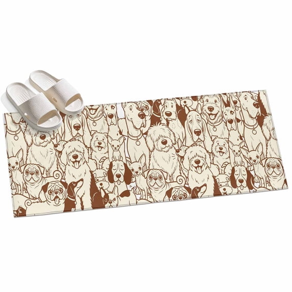 Brown Dog Hallway Runner Rug 2x6 Washable Non Slip Kitchen Runner Rug ...