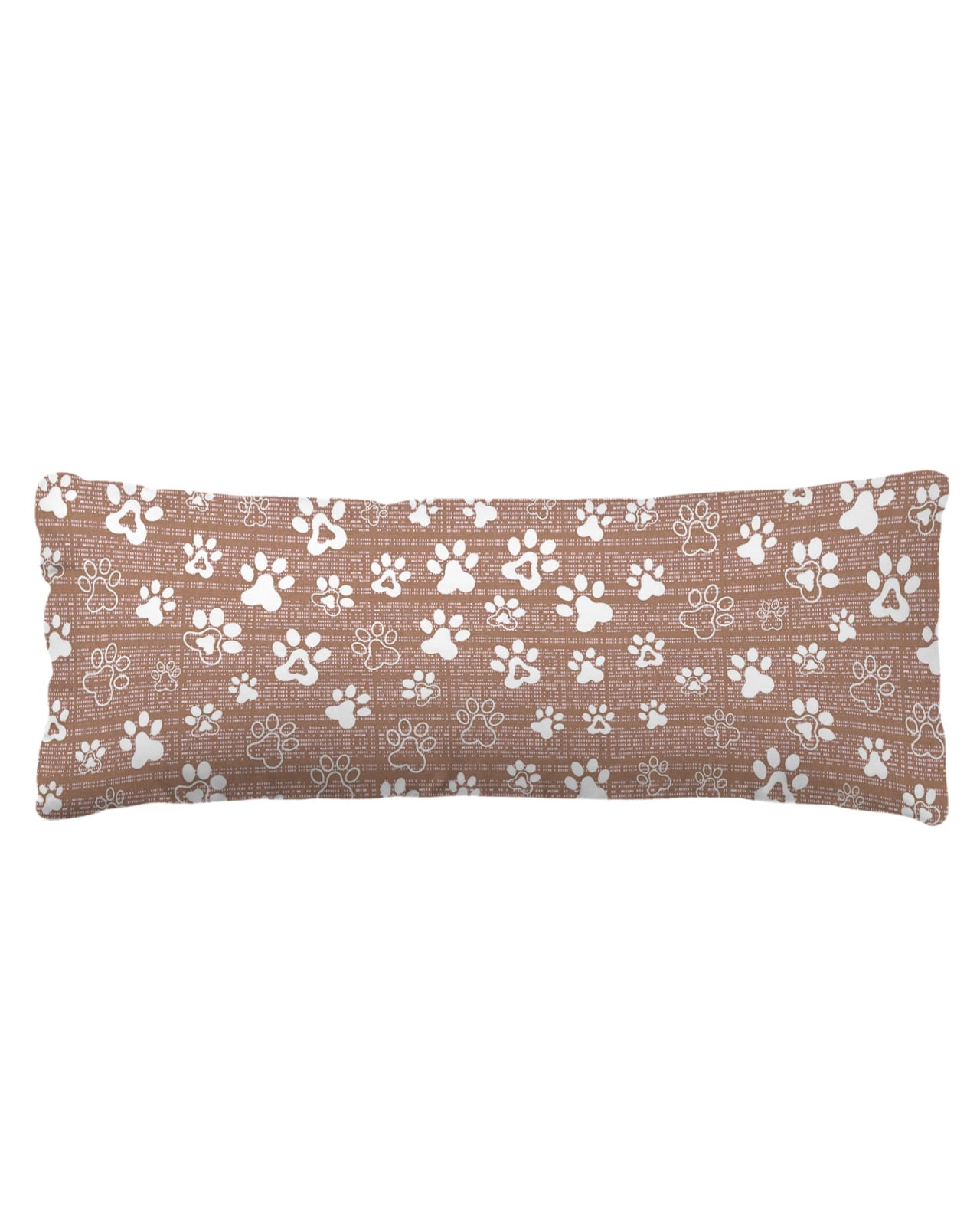 Brown Dog Paw Body Pillow Cover 20 x 60 Inch Decorative Pillow Cover ...
