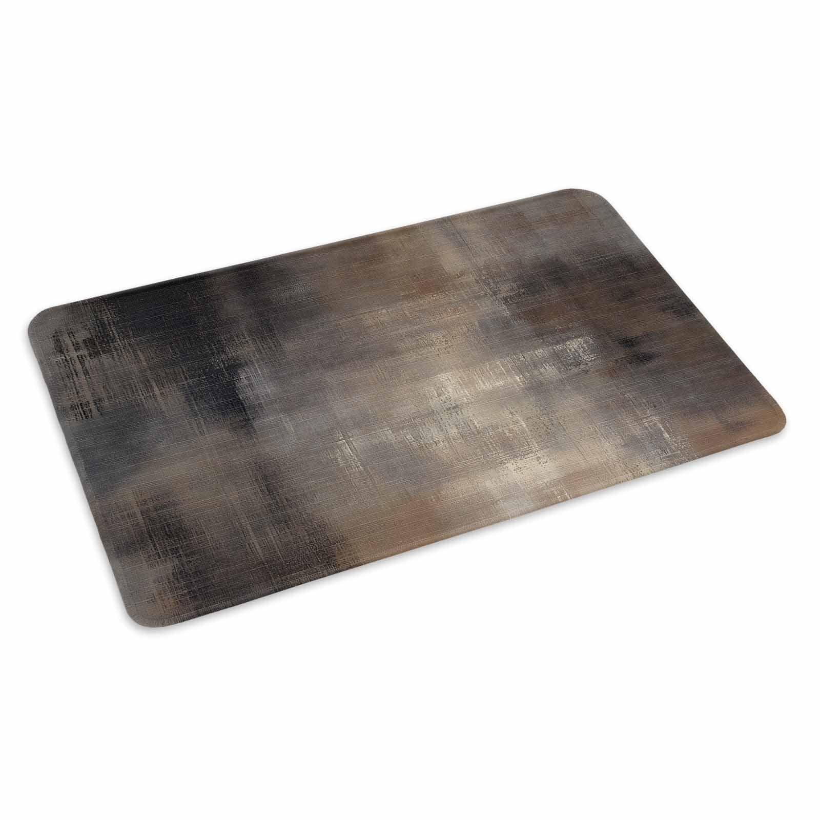 Brown Doormat Outdoor Entrance 18"x30", Modern Abstract Art Ombre Oil ...