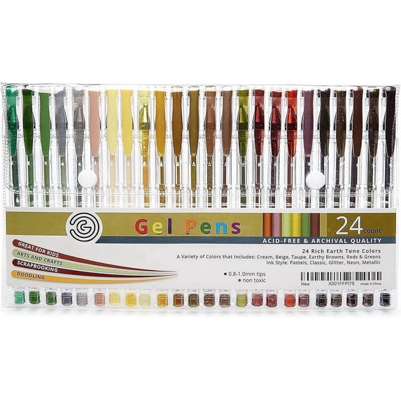 Brown Earth Pens with Refills - Adult Coloring Journaling Art - Medium ...