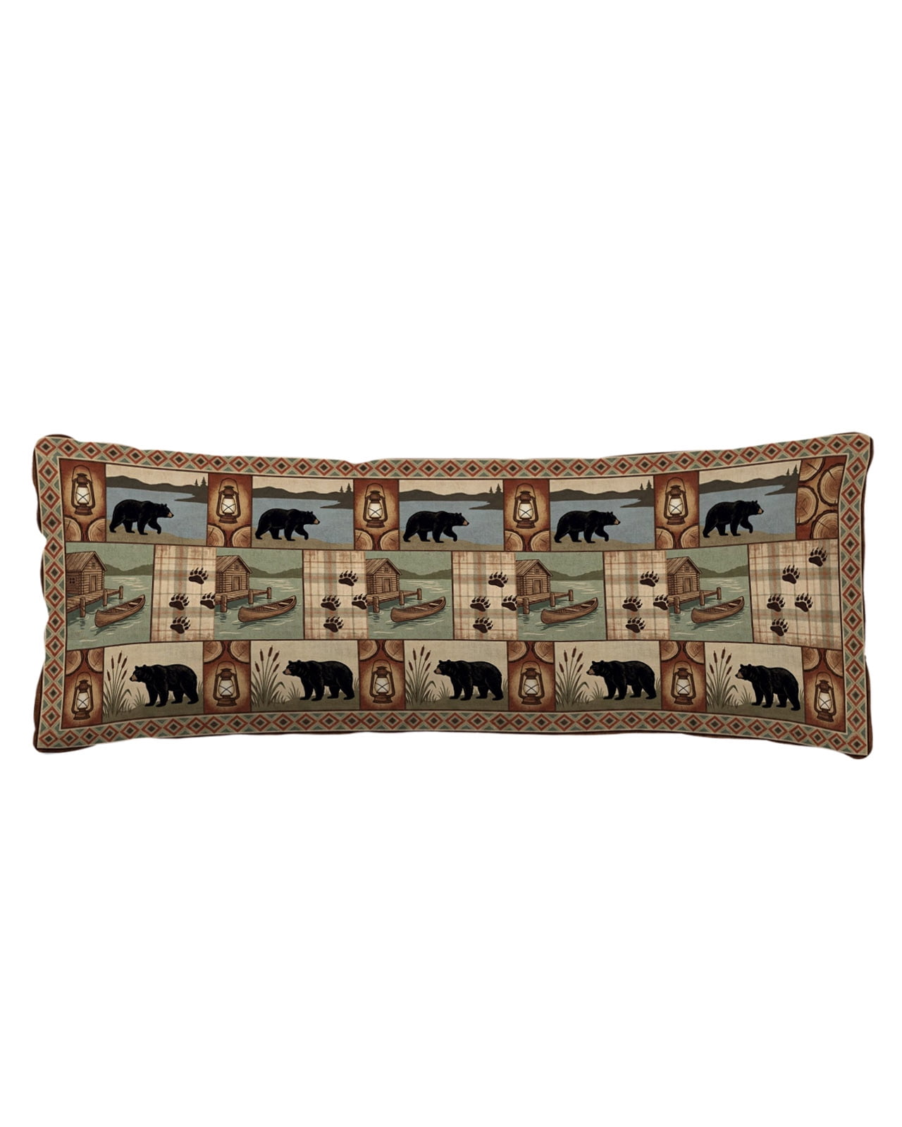 Brown Ethnic Body Pillow Cover 20 x 60 Inch Decorative Pillow Cover ...