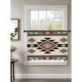 Brown Ethnic Pattern Sheer Curtains 54 Inch Long 1 Panel Retro Bohemian ...