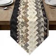 Brown Ethnic Table Runner Linen Burlap Table Runner 36 Inches Small ...