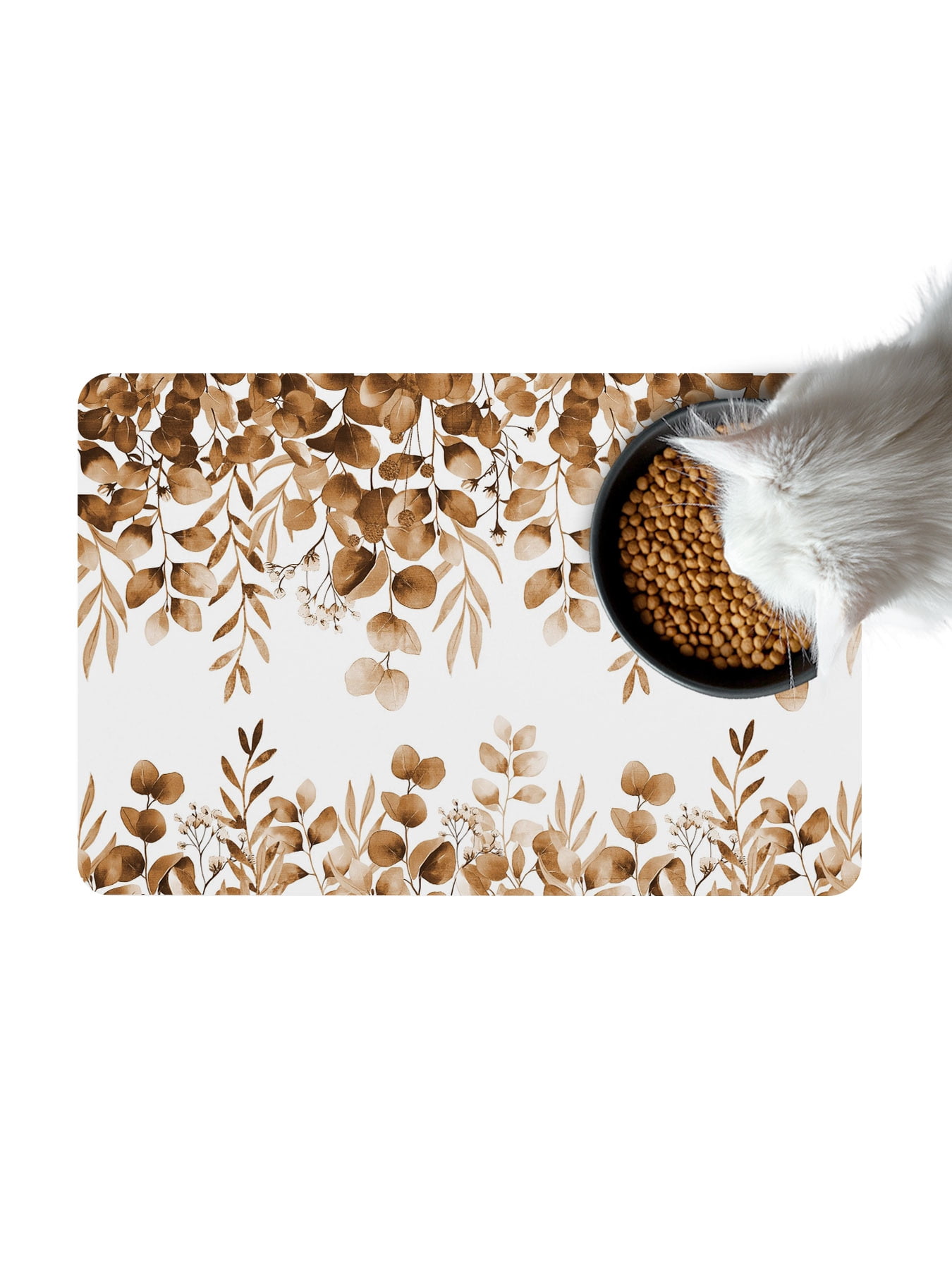 Brown Eucalyptus Leaves Doormat Non Slip Diatomaceous Earth Door Mat ...