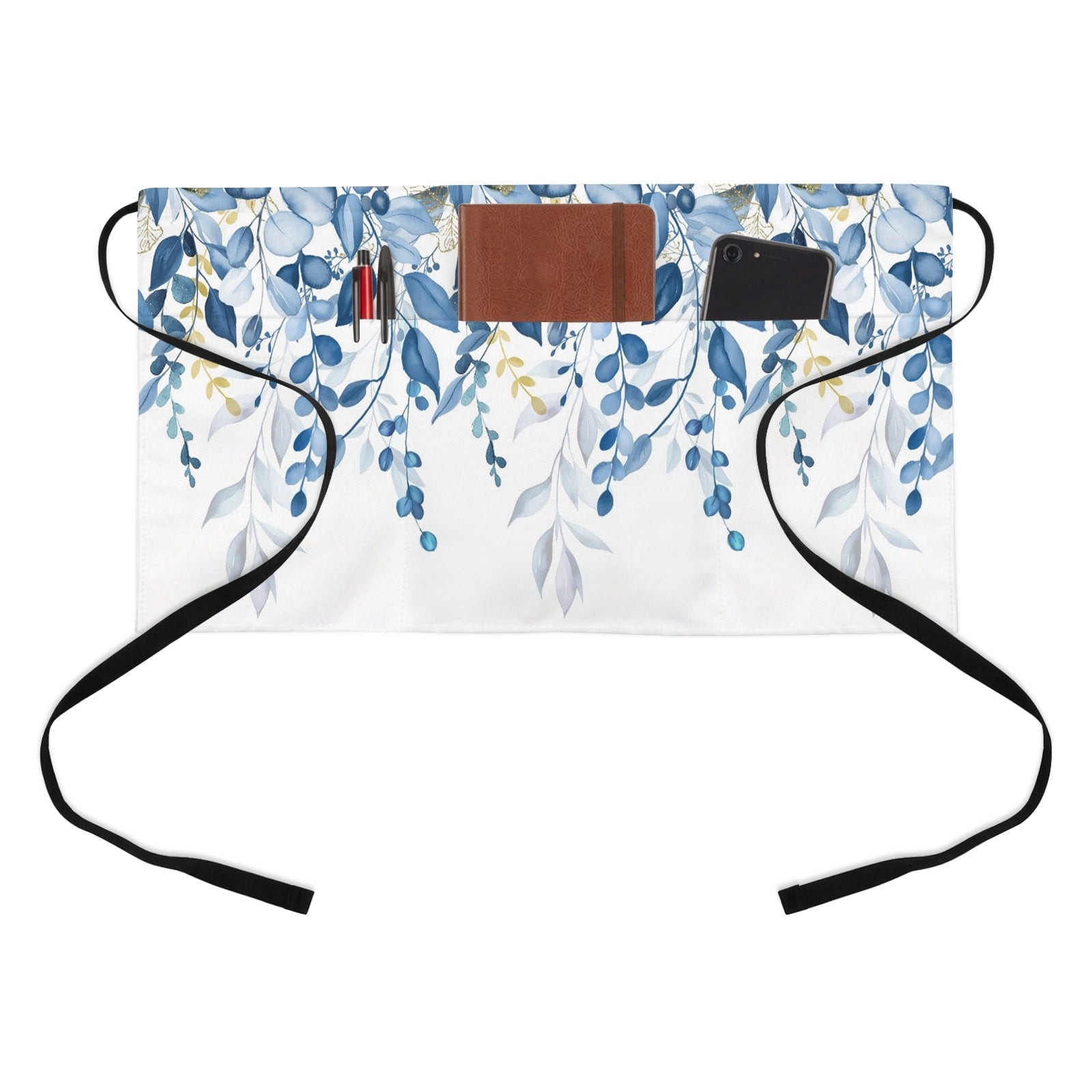 Brown Eucalyptus Leaves Kitchen Restaurant Half Waist Apron, Farm ...