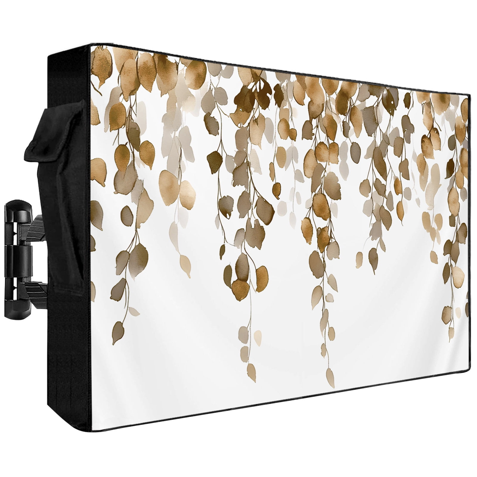 Brown Eucalyptus Leaves Outdoor TV Cover 40 to 43 inch Watercolor Retro ...