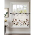 Brown Eucalyptus Leaves Sheer Curtains 45 Inch Long 1 Panel Watercolors ...