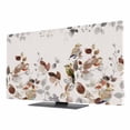 Brown Eucalyptus Leaves TV Dust Cover 50 Inch, Watercolors Grey Plants ...