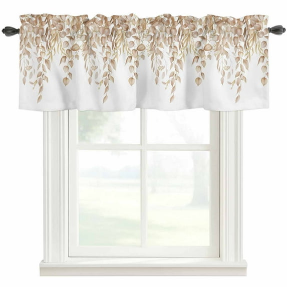 Brown Eucalyptus Leaves Valances for Windows Summer Farmhouses ...