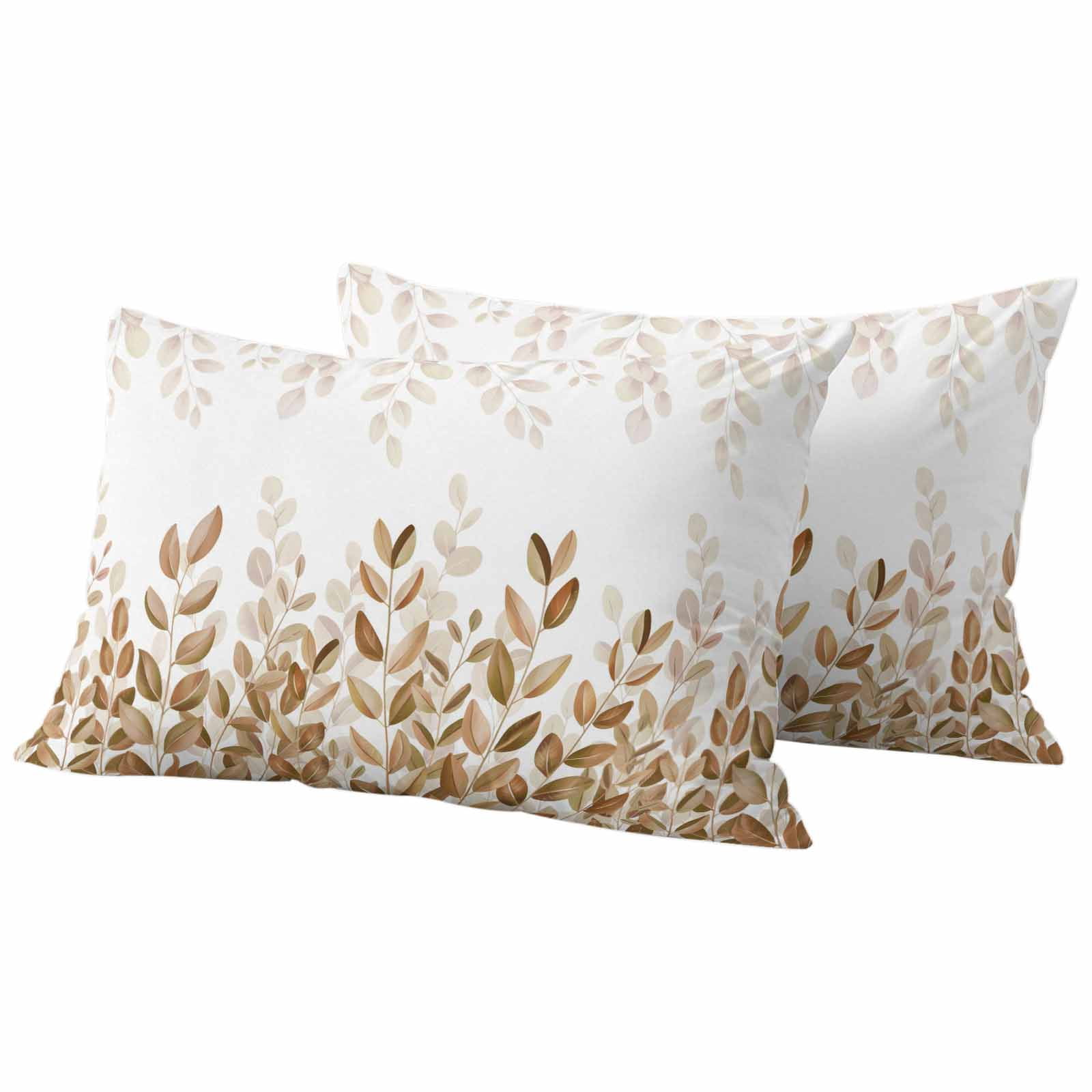 Brown Eucalyptus Outdoor Pillow Covers Set of 2 Retro Fall Watercolor ...