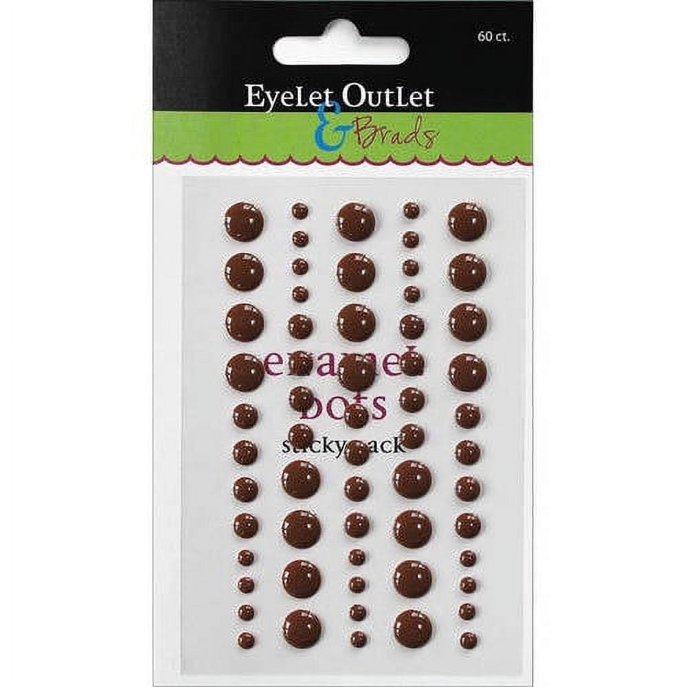 Brown - Eyelet Outlet Adhesive-Back Enamel Dot 60/Pkg - Walmart.com