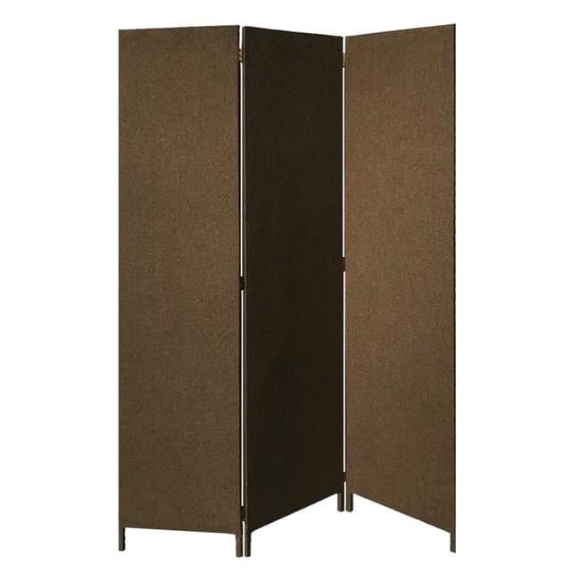 Brown Fabric 3 Panel Soho Screen, 47 x 1 x 71 in. - Walmart.com