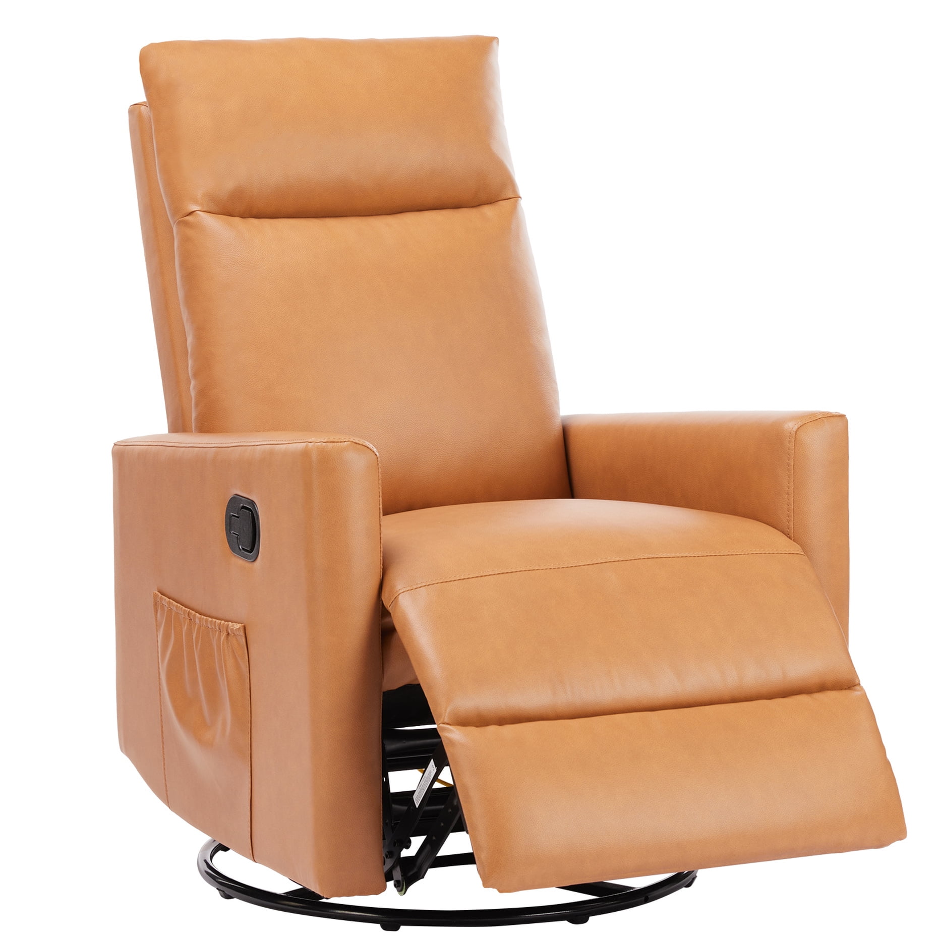Brown Fabric Manual Recliner, 8 Massage Modes For Relaxation Relax In ...