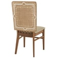 Brown Farmhouse Chair Back Covers Set of 8 Linen Texture Geometric ...