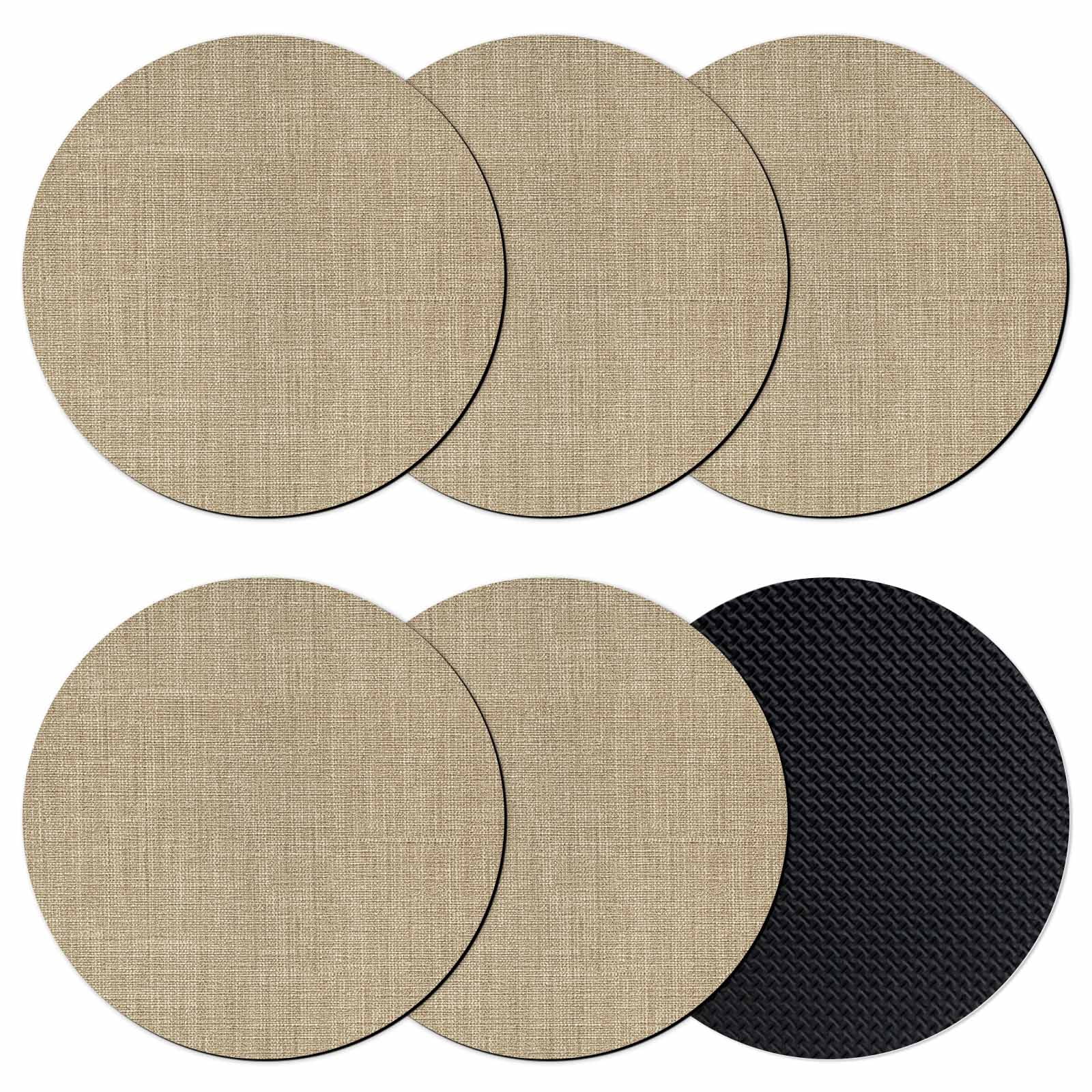 Brown Farmhouse Coasters Set of 6, Soft Absorbent Coasters for Drinks ...