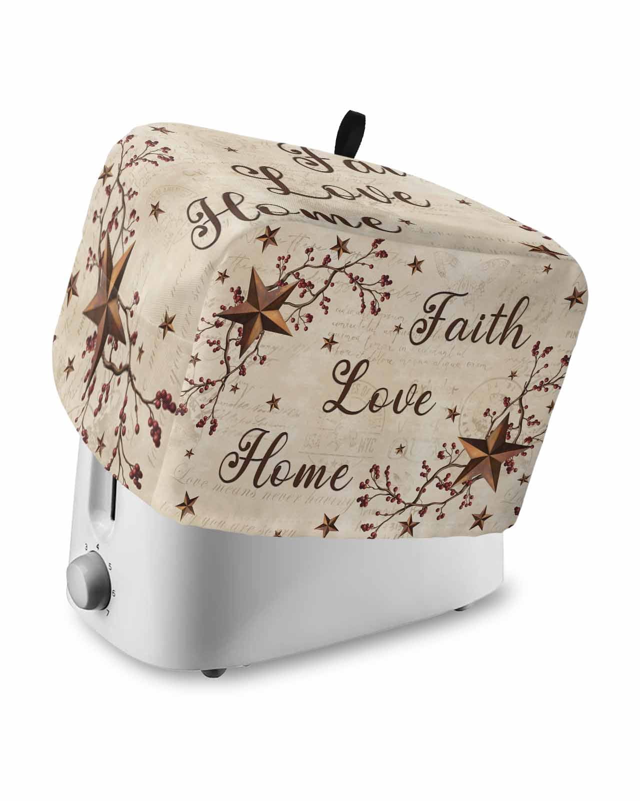 Brown Farmhouse Toaster Cover 4 Slice, Large Kitchen Appliance Covers ...