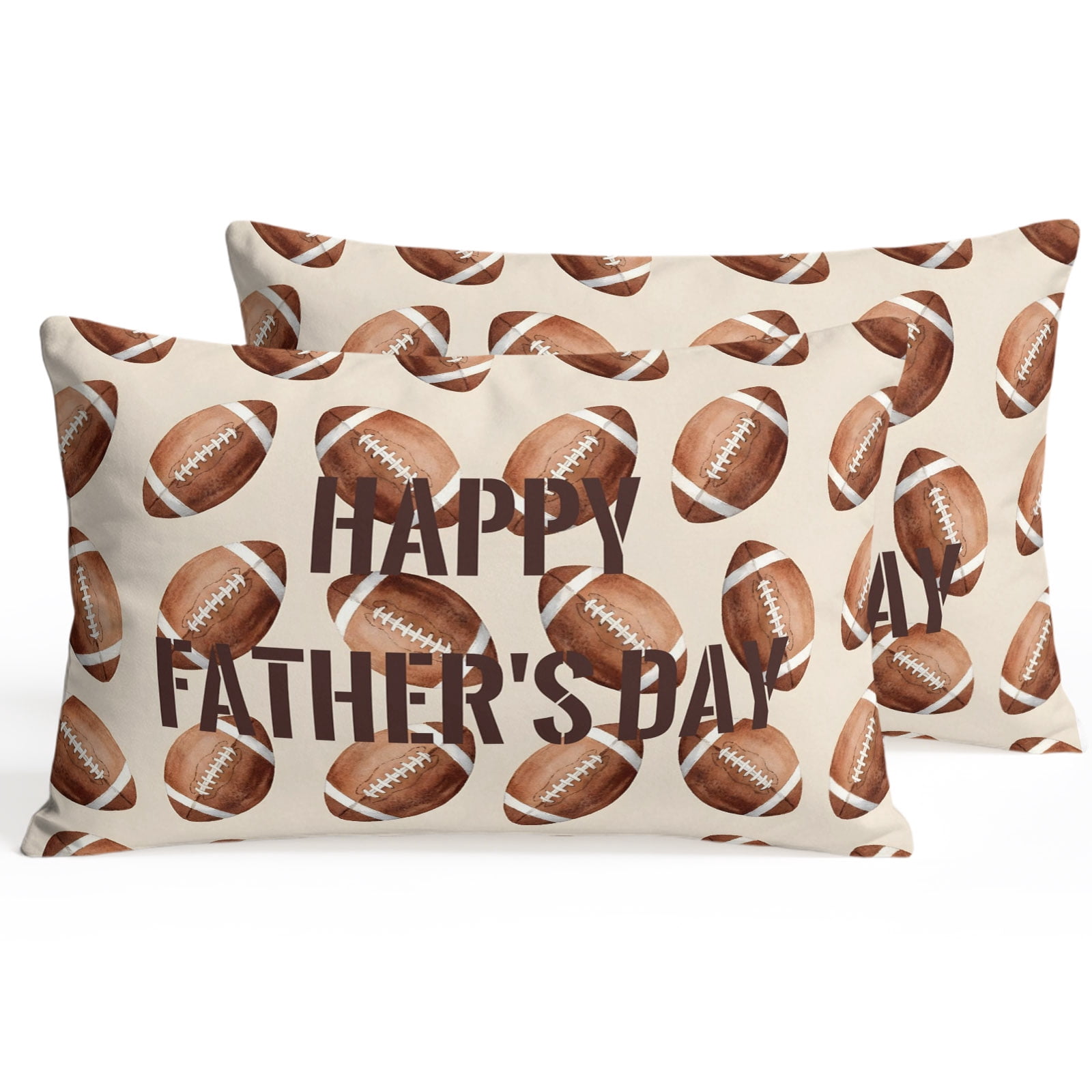 Brown Father's Day Lumbar Pillow Covers 12 x 20 Inch Pillow Covers Set ...