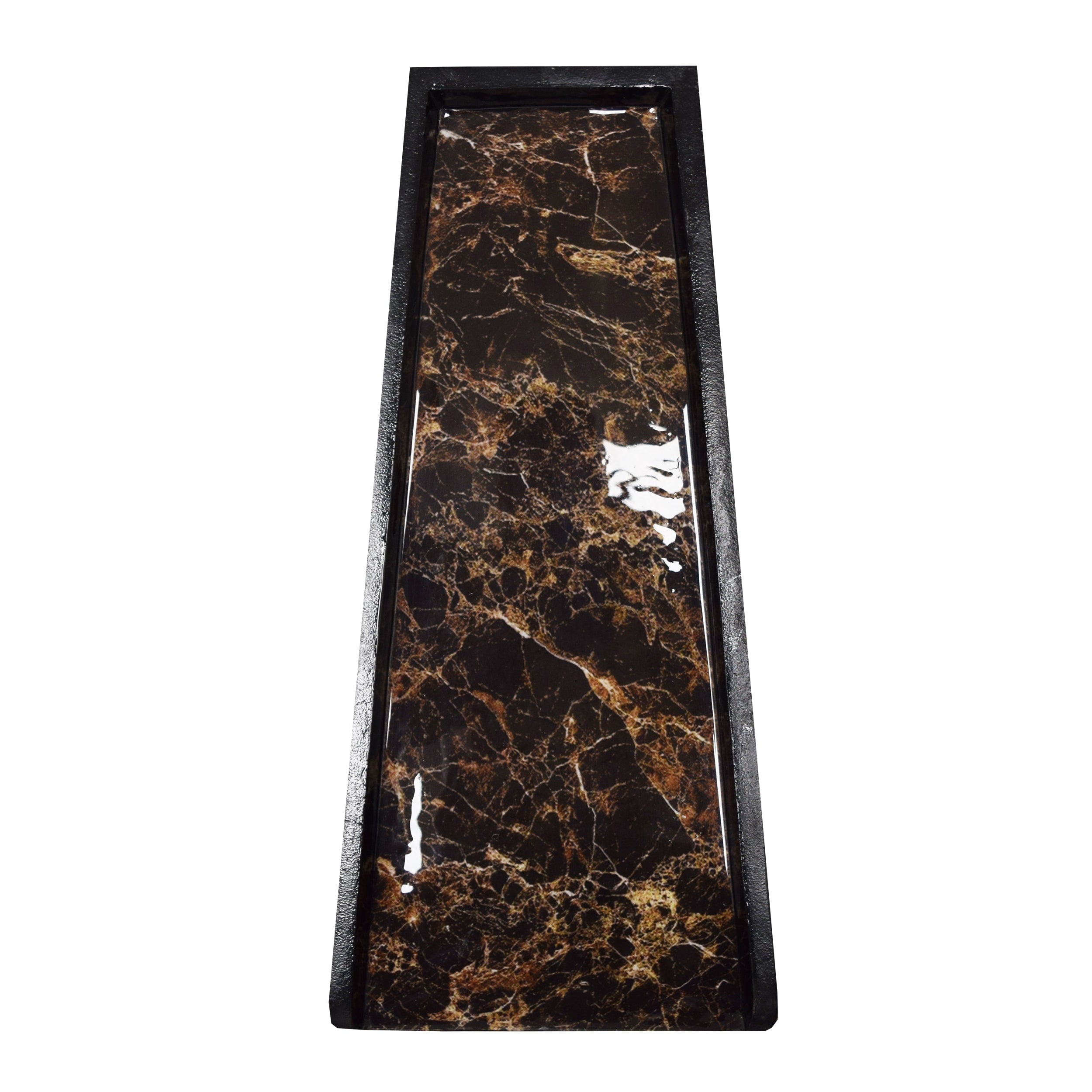 Brown Faux Marble 24-in Cast Aluminum Downspout Gutter Splash Block ...