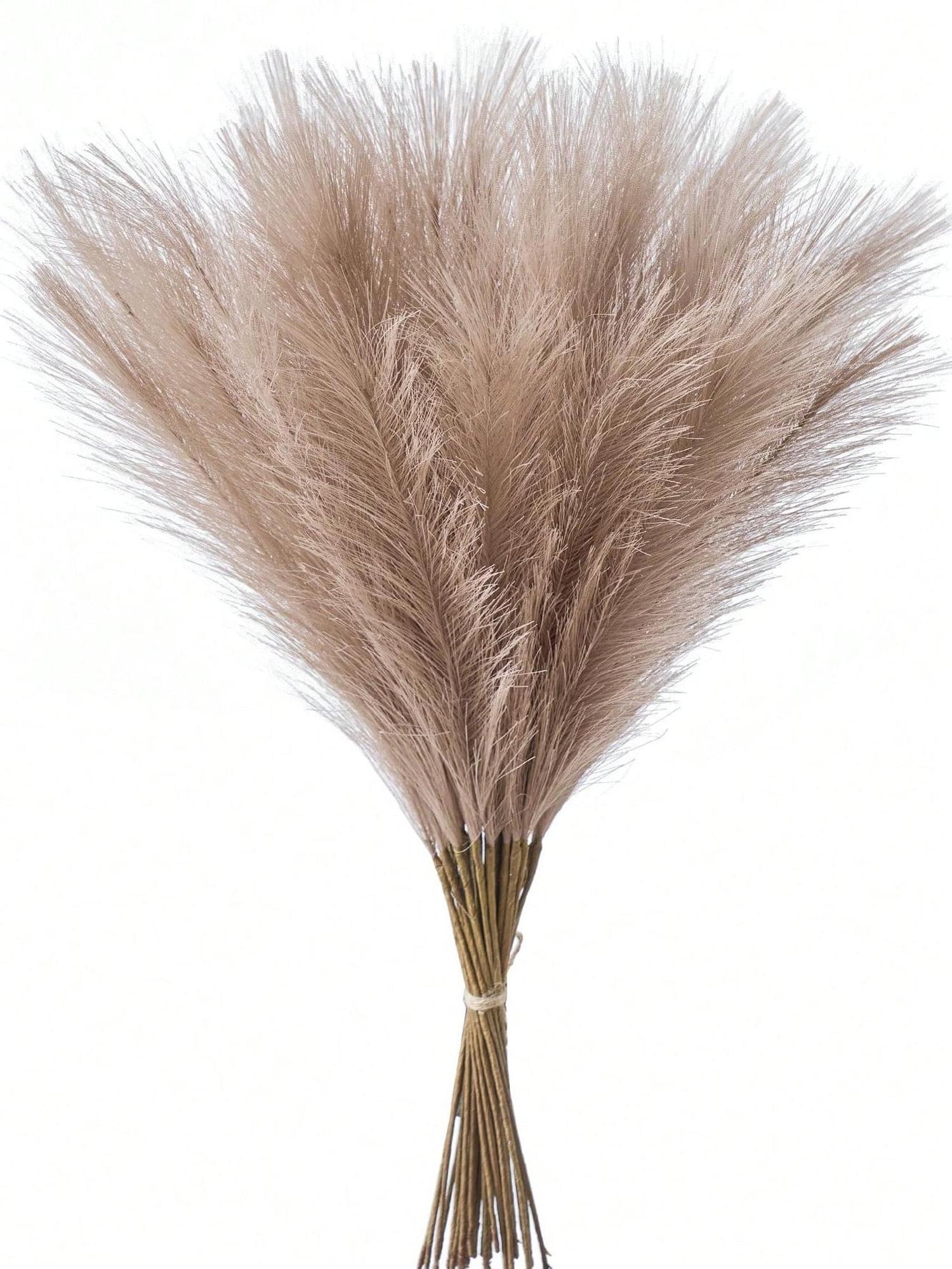 Brown Faux Pampas Grass Artificial Reeds - 10/20/50PCS Large Tall ...