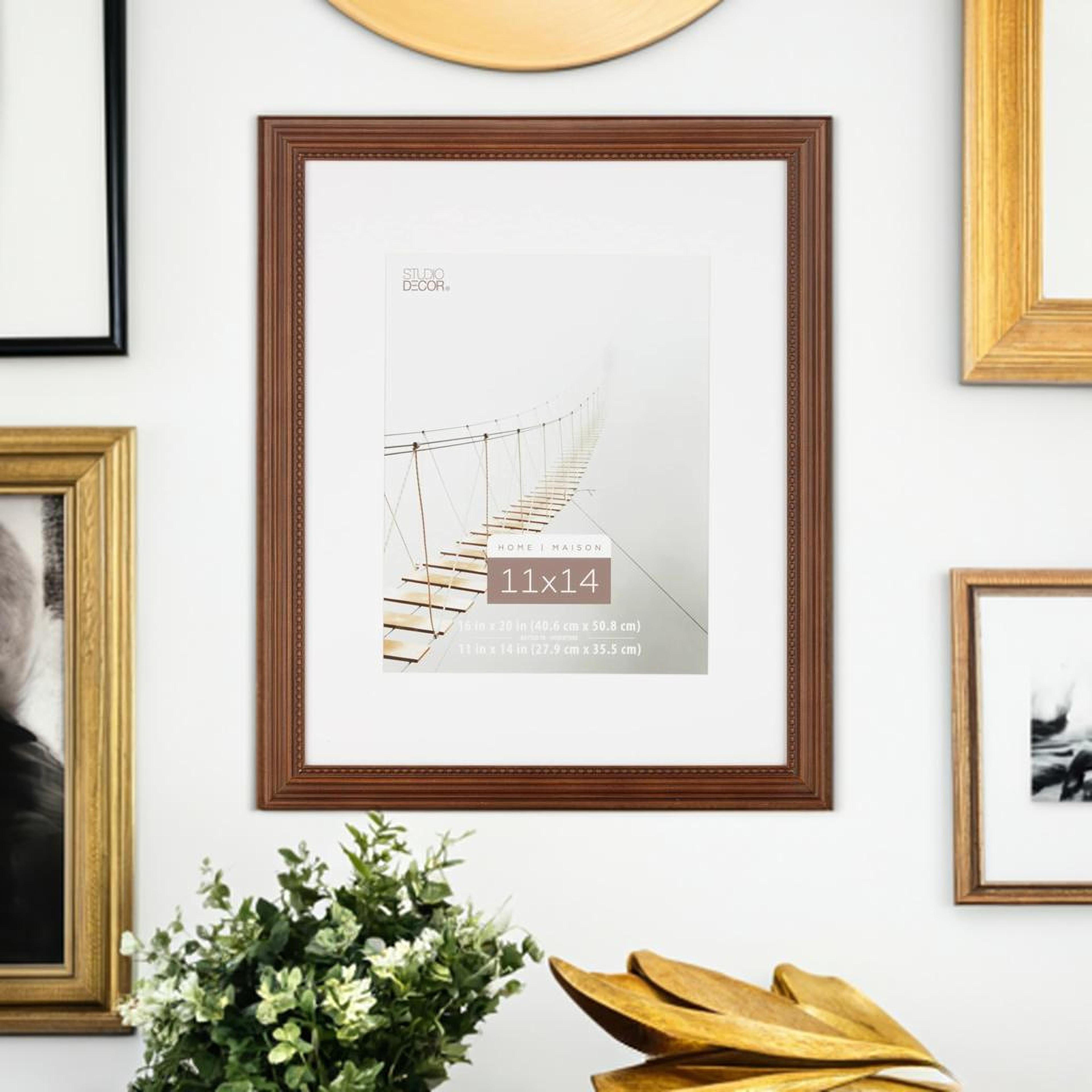 Brown Fillet Frame with Mat by Studio Décor® - Walmart.com