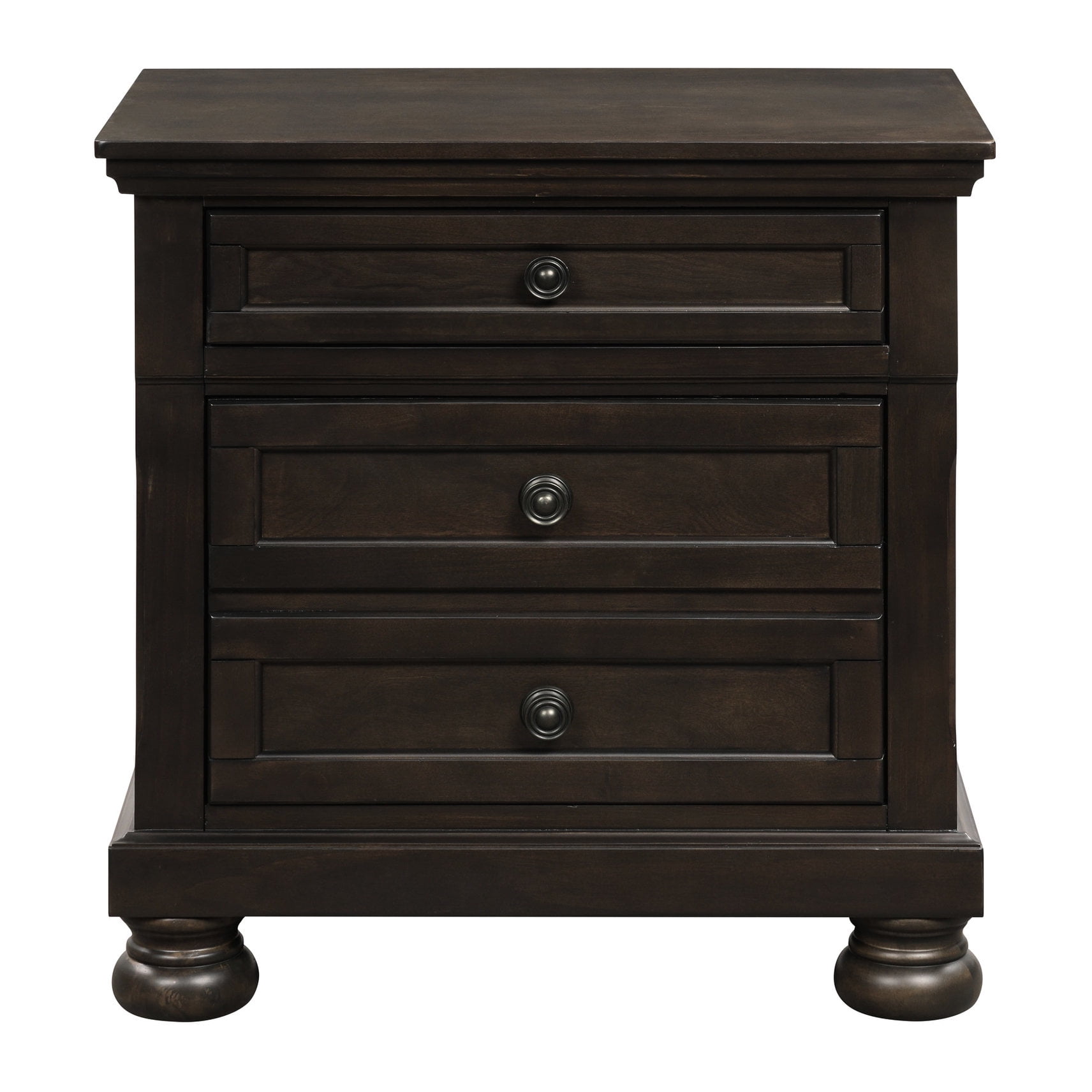 Brown Finish Nightstand with Ball Bearing Glides / Great for Bedroom ...