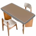 Brown Fitted Rectangle Tablecloth 24" x 36" Greek Chinese Style Border ...