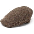 Brown Fleck Donegal Touring Cap Tweed, Slim Fit, Curved Peak, 100% ...
