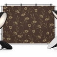 Brown Floral Backdrop for Photography, Fabric Photo Background Backdrop ...