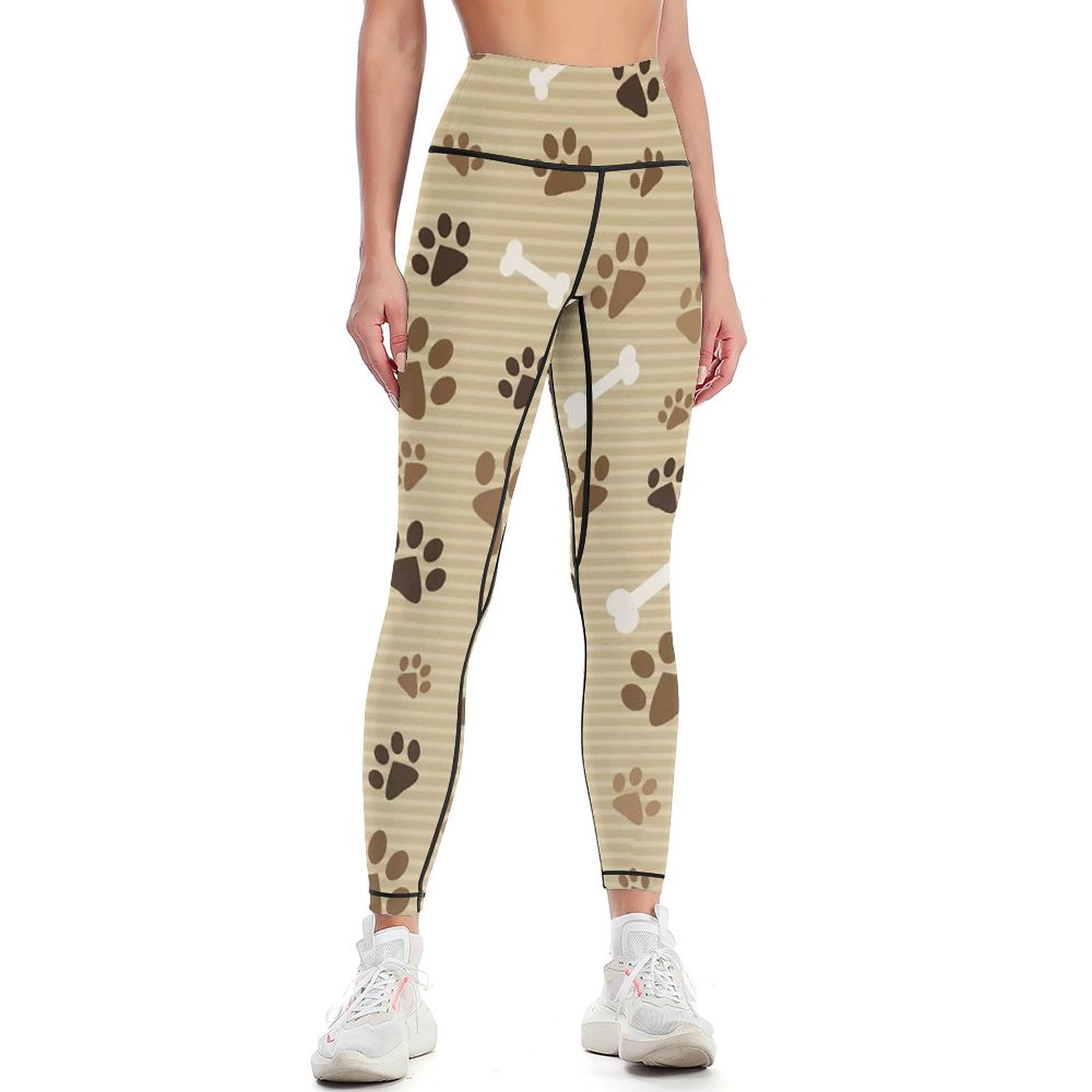 Brown Footprints And Bones Leggings Pants Sport Active Wear Legings for ...