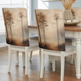 Brown Forest Chair Back Covers, Mysterious Rustic Farmhouse Tree ...
