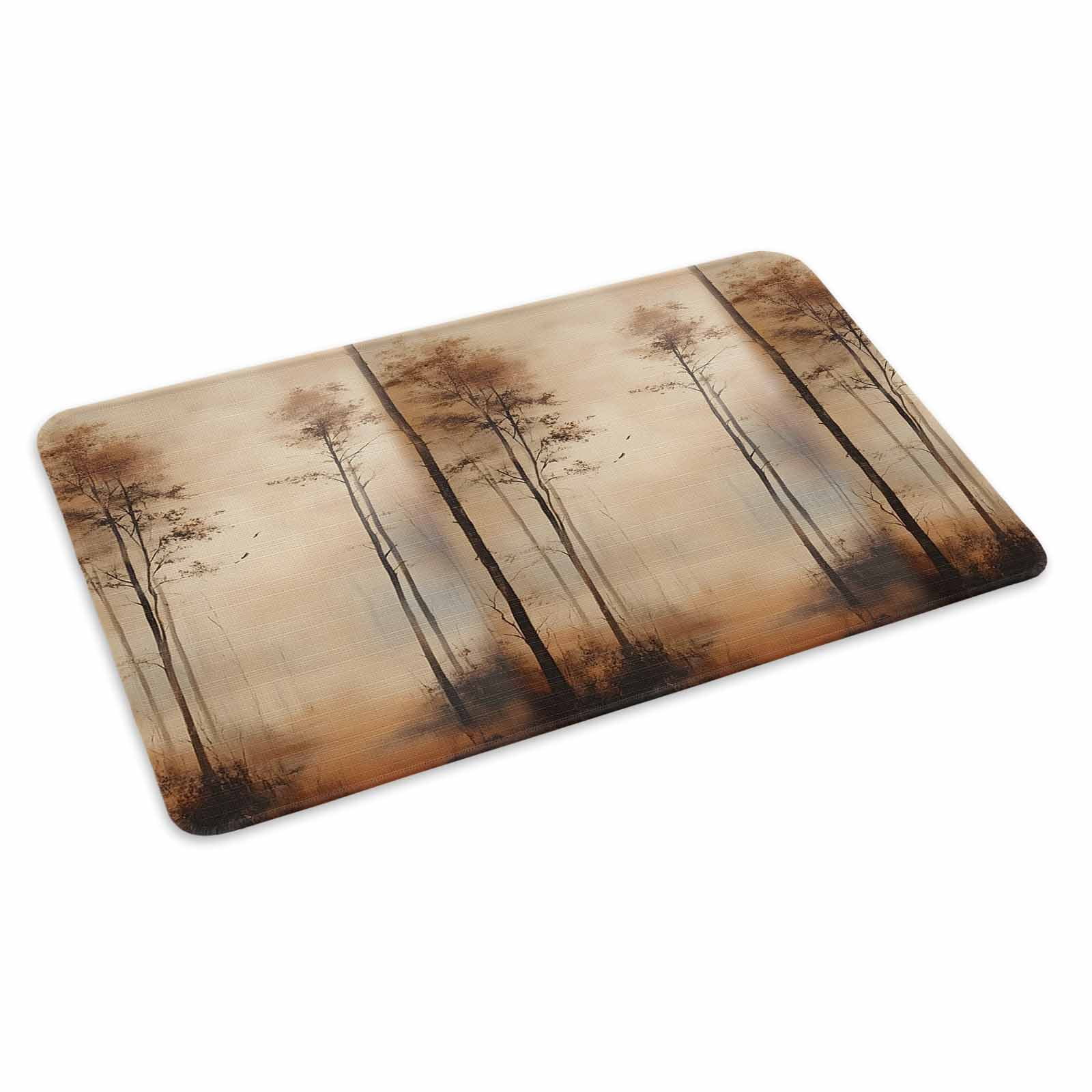 Brown Forest Doormat Outdoor Entrance 24"x36", Mysterious Rustic ...