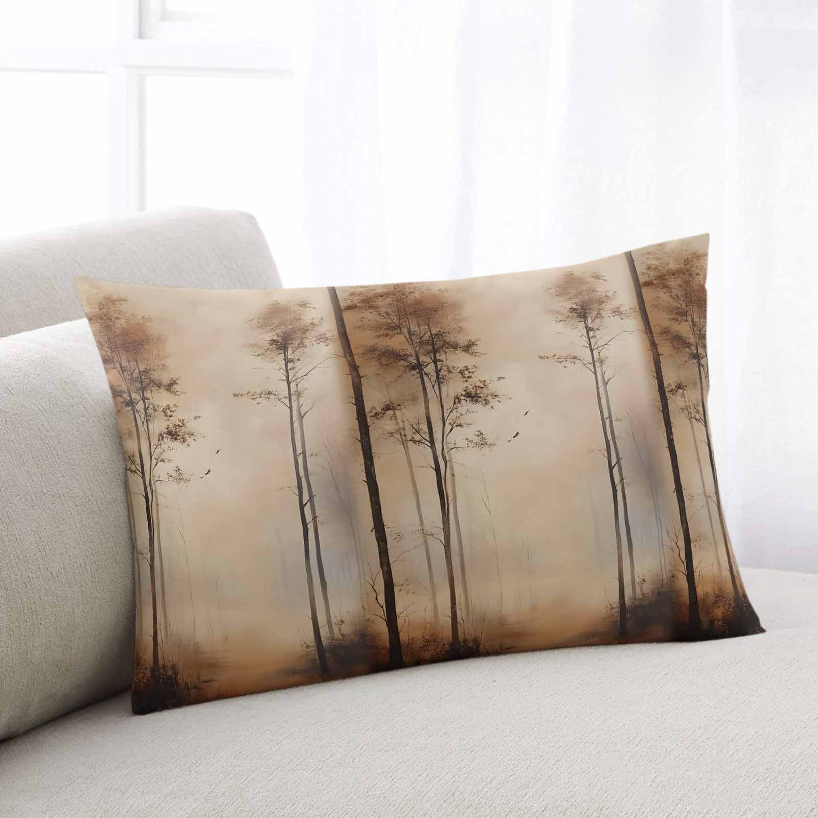 Brown Forest King Size Pillow Cover, Pillowcase Protectors with Zipper ...