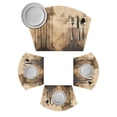 Brown Forest Round Table Placemats Set of 2 Wedge Placemats, Mysterious ...