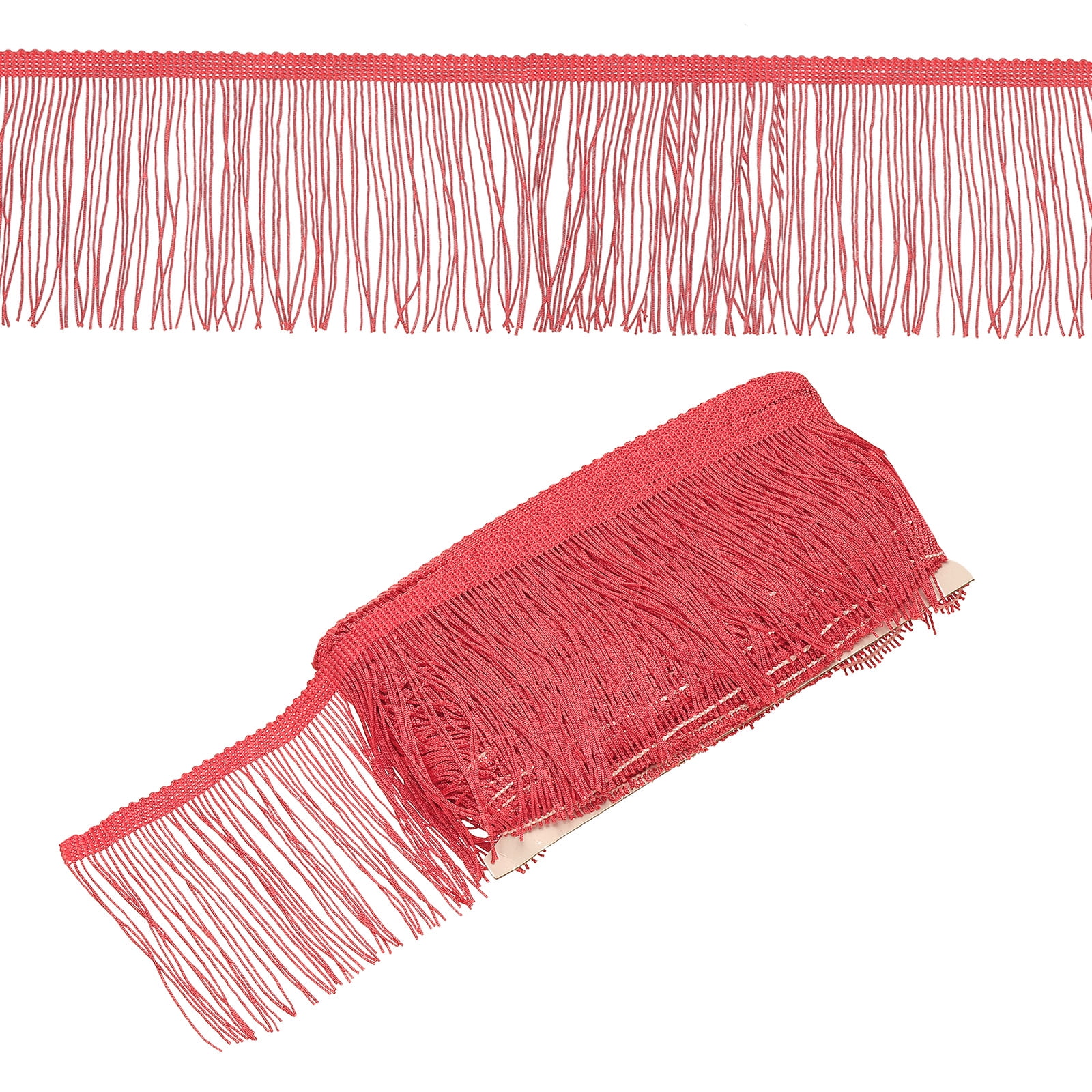 Uxcell Fringe Trim, Yards in Curtain Fringe Trim Tassel Fabric Sofa Red ...