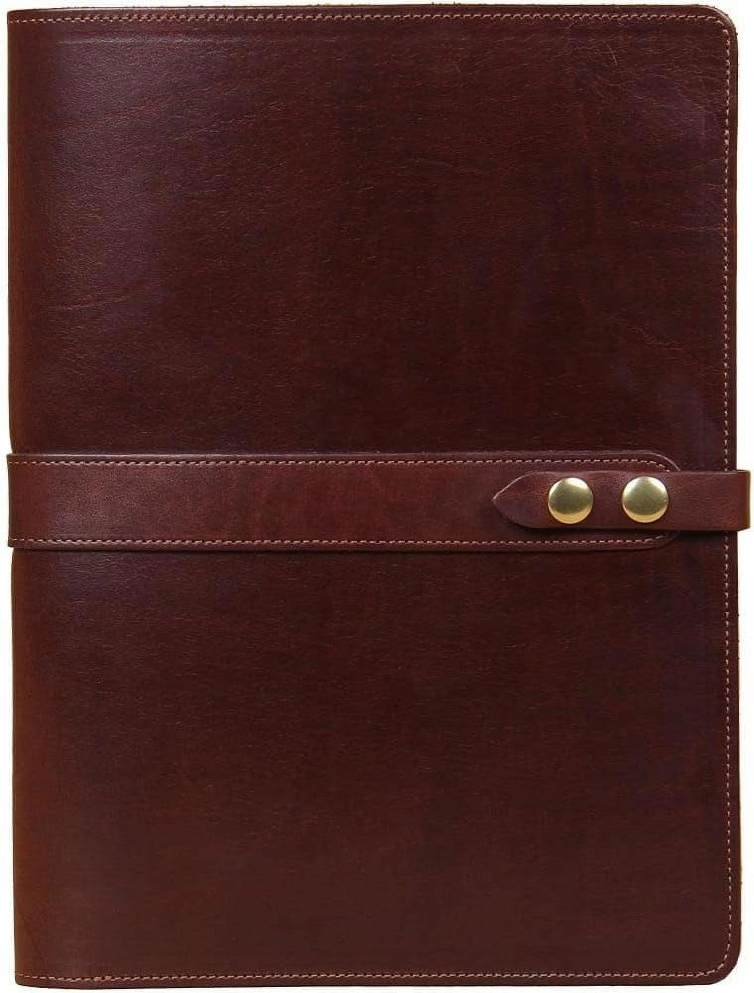 Brown Full-Grain Leather No.18, Padfolio Folder | Made in USA ...