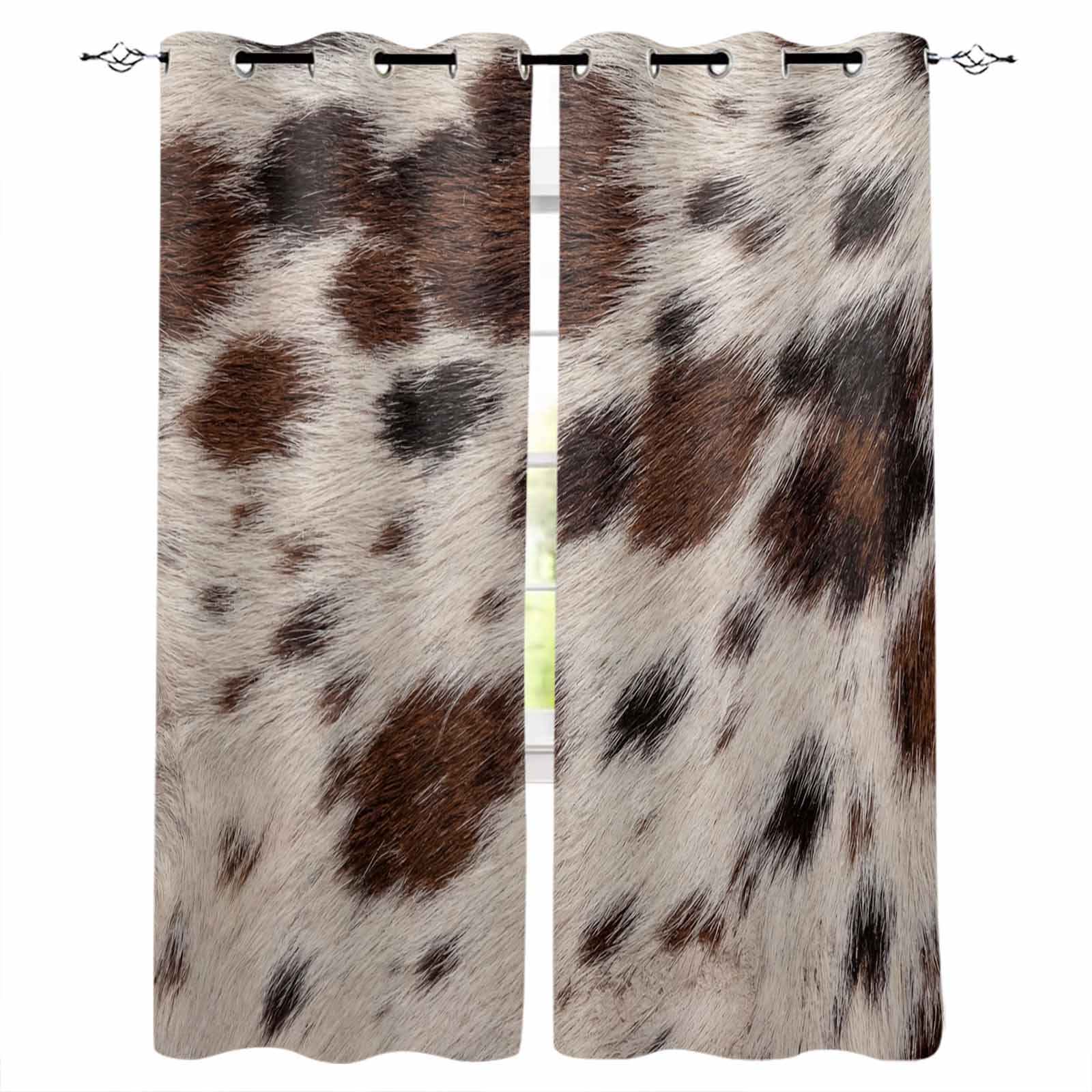 Brown Fur Texture Blackout Curtains 72 Inch Length Country Farm Animal ...