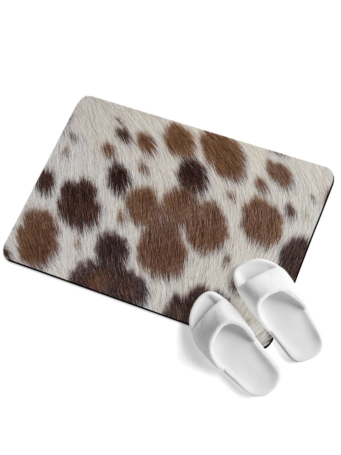 Brown Fur Texture Soft Diatomaceous Earth Mat, Country Farm Animal ...