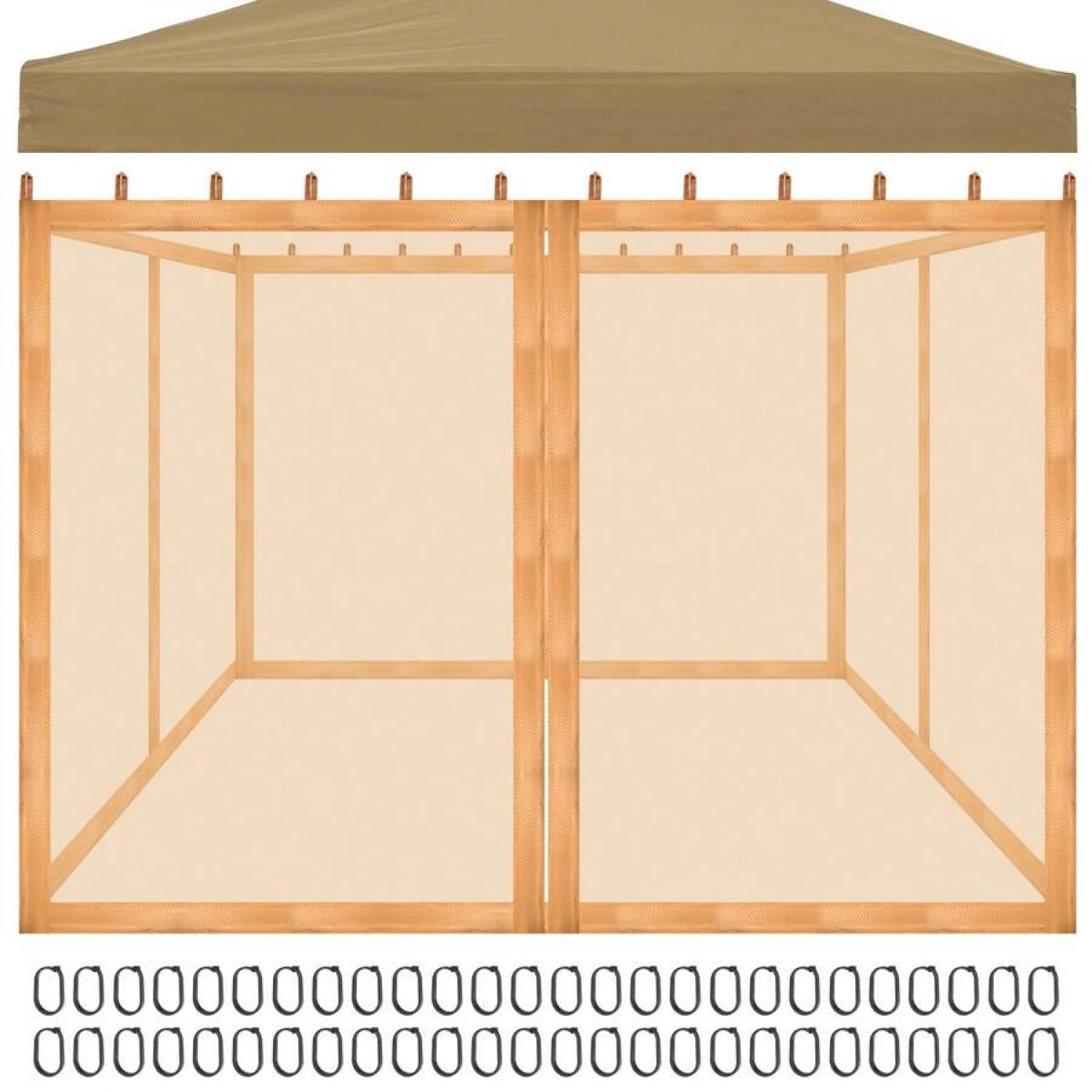 Brown Gazebo Mosquito Net Gazebo Universal Replacement Mosquito Netting ...