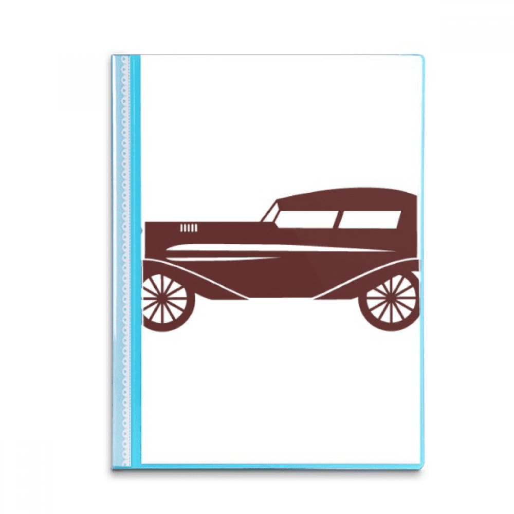 Brown Geometric Classic Cars Outline Book Sheet Protectors Portfolio ...