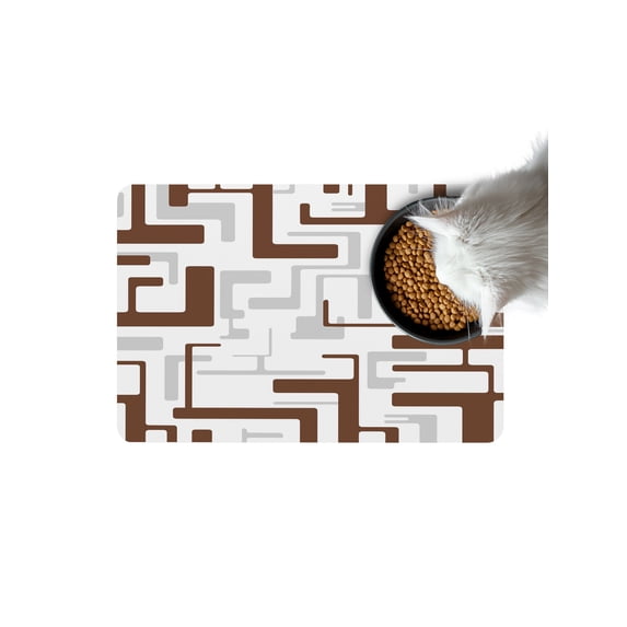 Brown Geometric Stripes Doormat Non Slip Diatomaceous Earth Door Mat ...